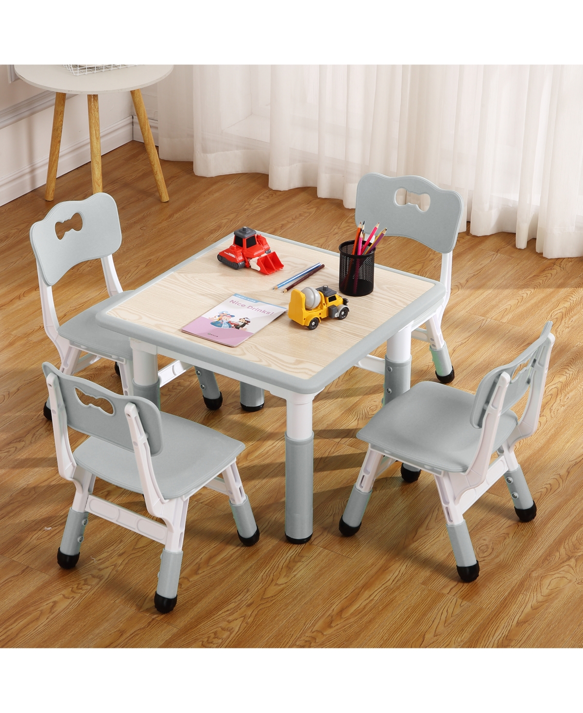 Click here for homfan Kids Table and Chairs Set  Height Adjustabl... prices