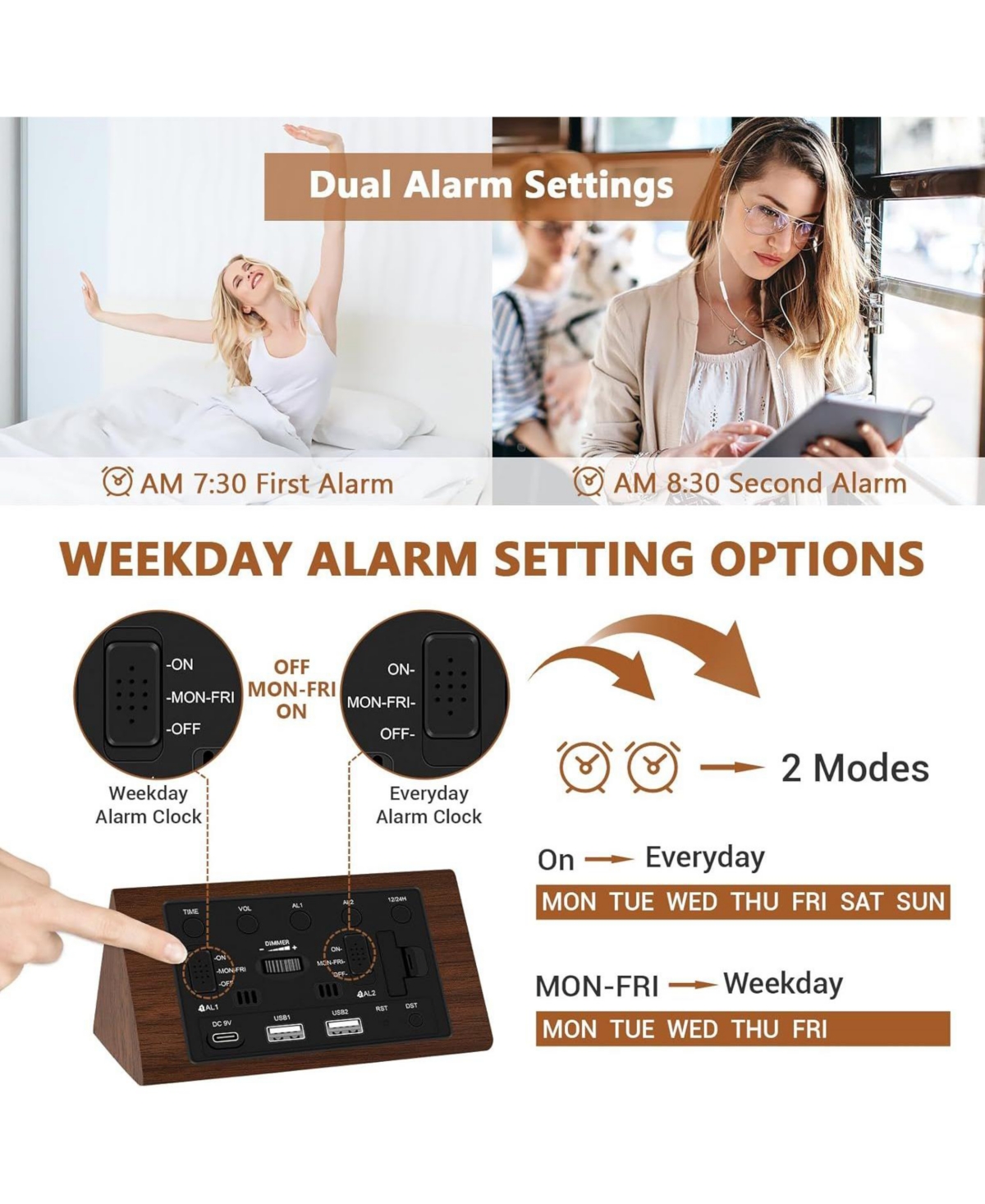 Click here for Neewer Wooden Digital Alarm Clock  0-100 Dimmer  2... prices
