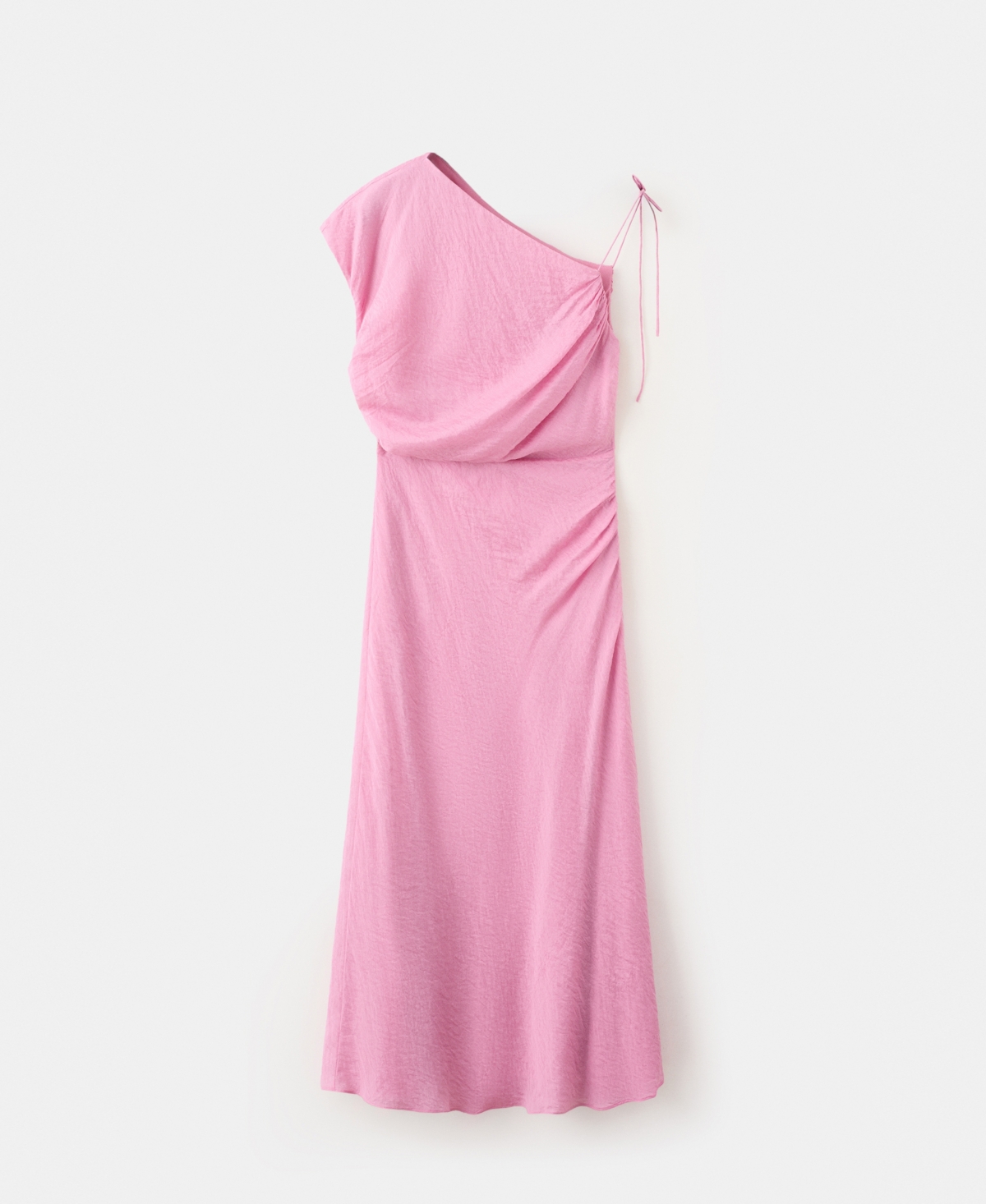 Click here for Mango Womens Asymmetrical Bow Detail Dress - Pink prices