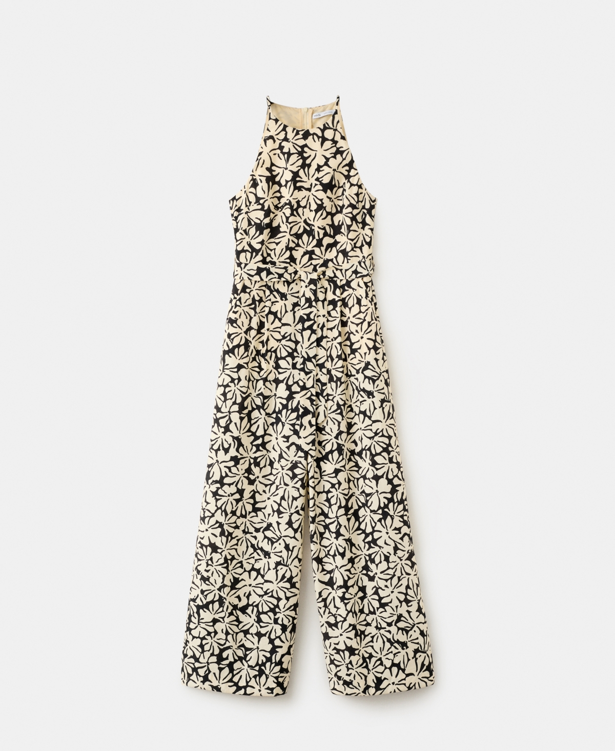 Click here for Mango Womens Belted Floral-Printed Jumpsuit - Blac... prices