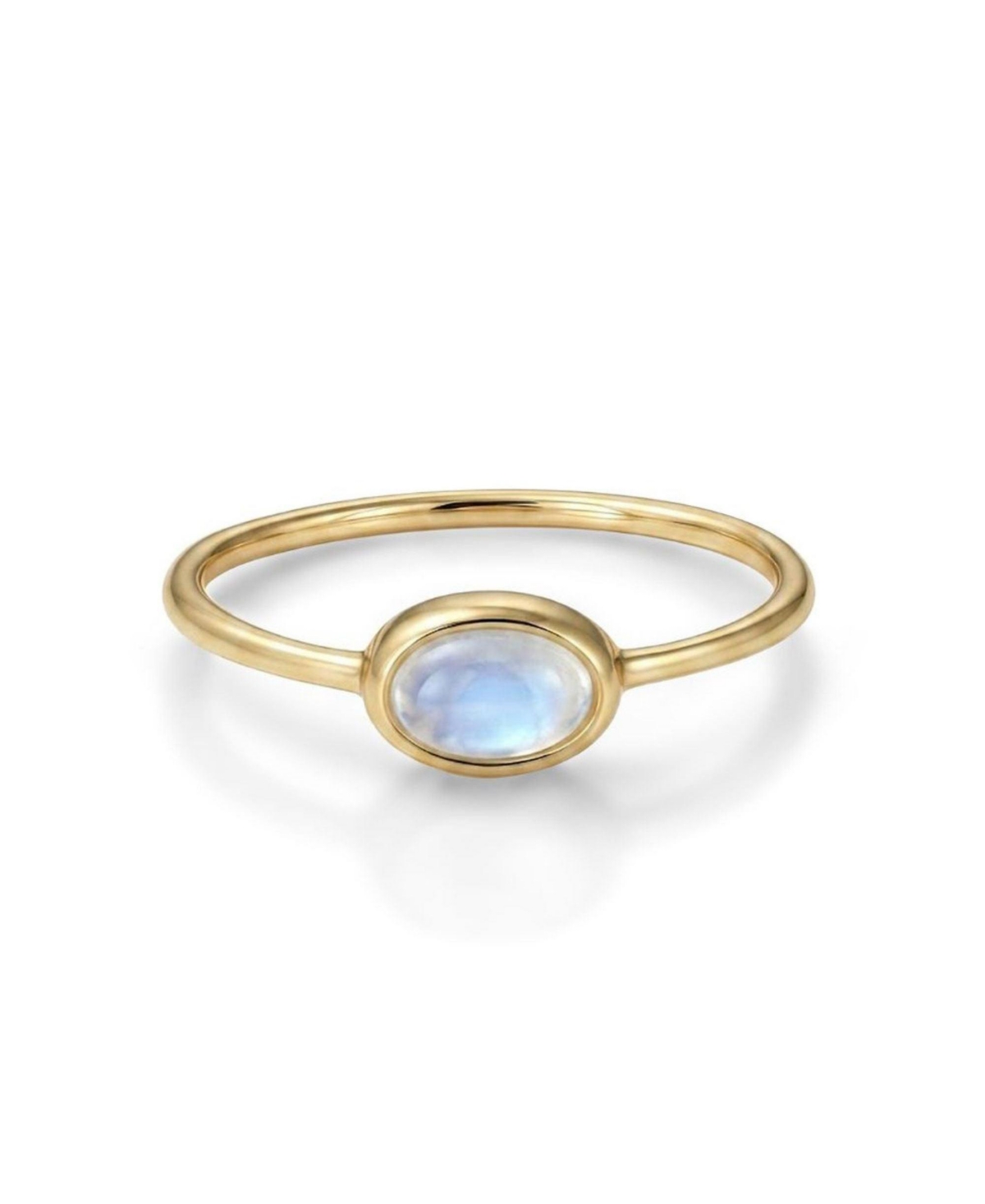 Click here for Adornia Fine 14k Gold Plated Mini Sideways Moonsto... prices