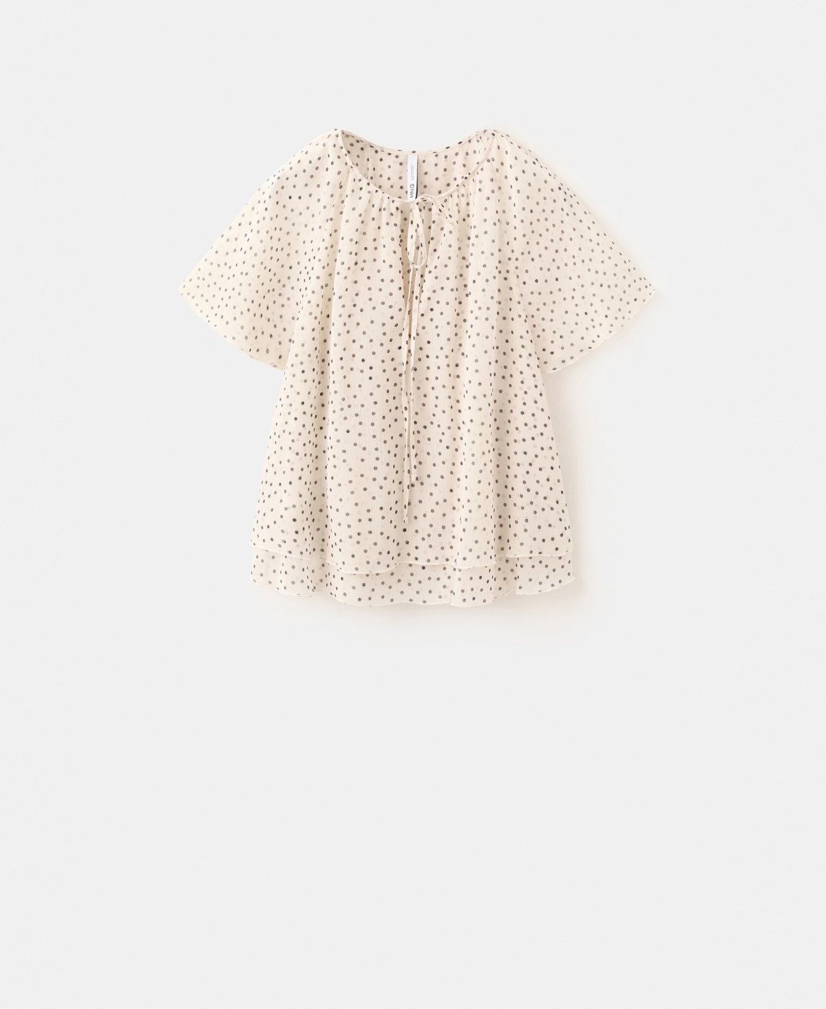 Click here for Mango Womens Bow Polka-Dot Blouse - Off White prices
