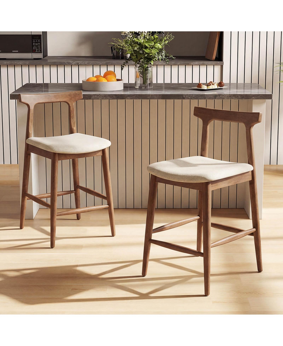 Click here for Costway Counter Height Bar Stools with Curved Back... prices