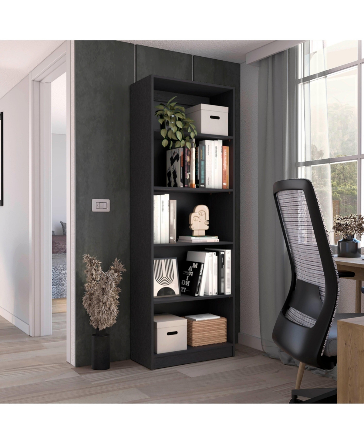 Click here for Flynama 4-Shelf Home Bookcase with Multi-Tier Stor... prices
