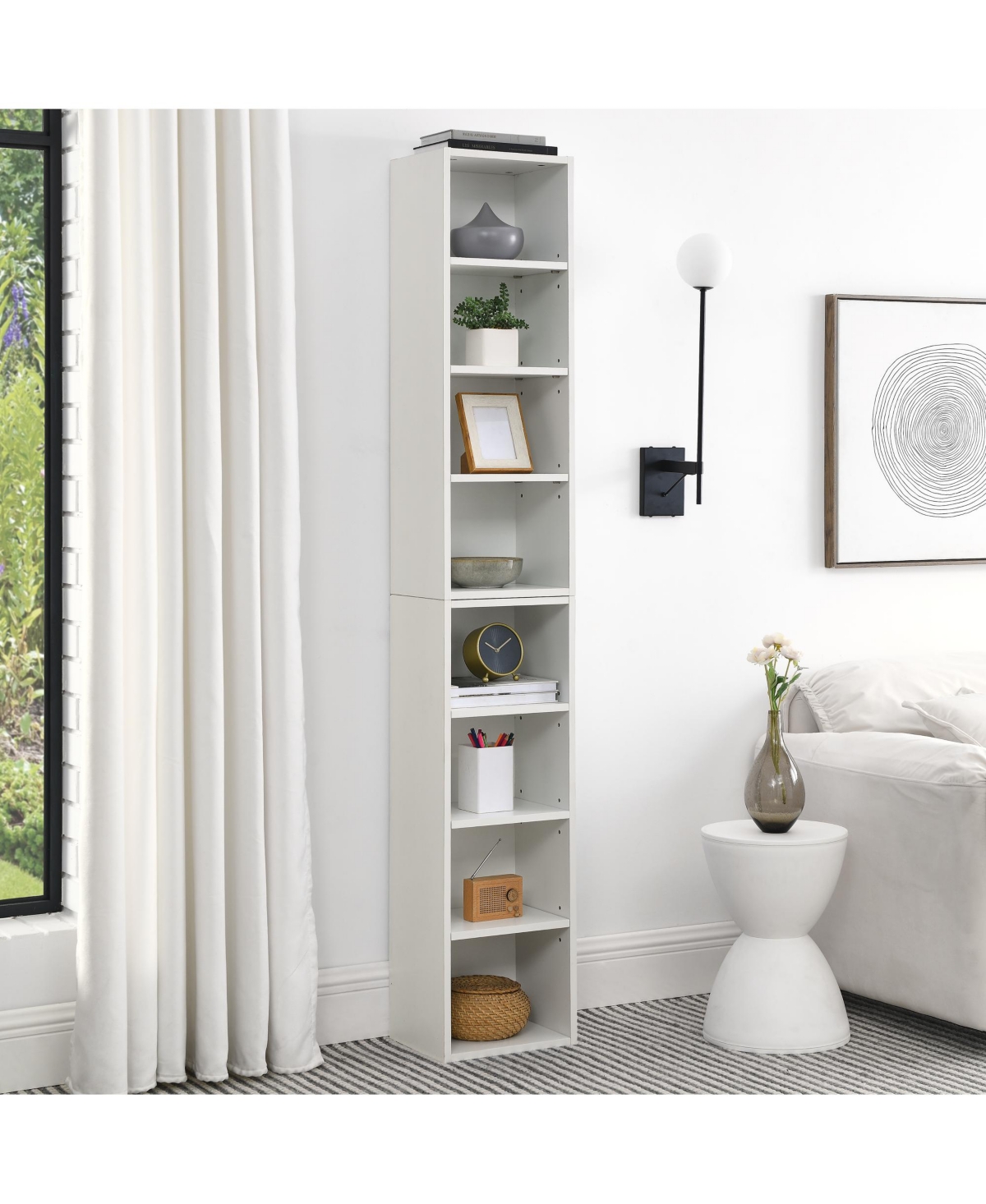 Click here for Flynama 70.9 Inch 8-Tier Detachable Slim Media Sto... prices