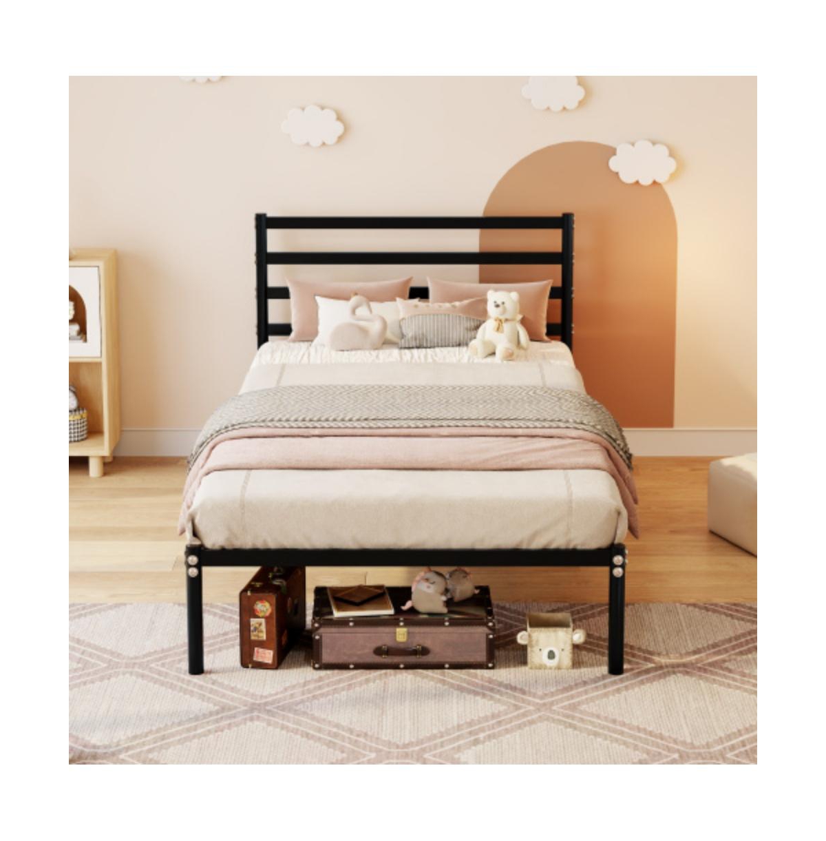 Click here for Lucky One Twin Size Classic Metal Platform Bed Fra... prices