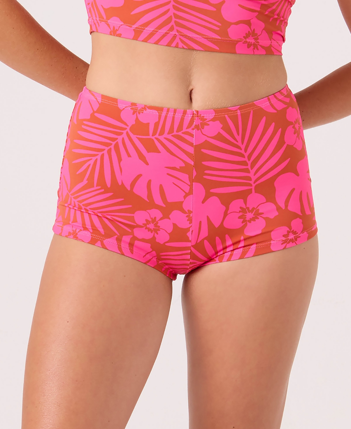 Click here for Roxy Womens Sun Chaser Swim Boyshorts - Pink Combo prices