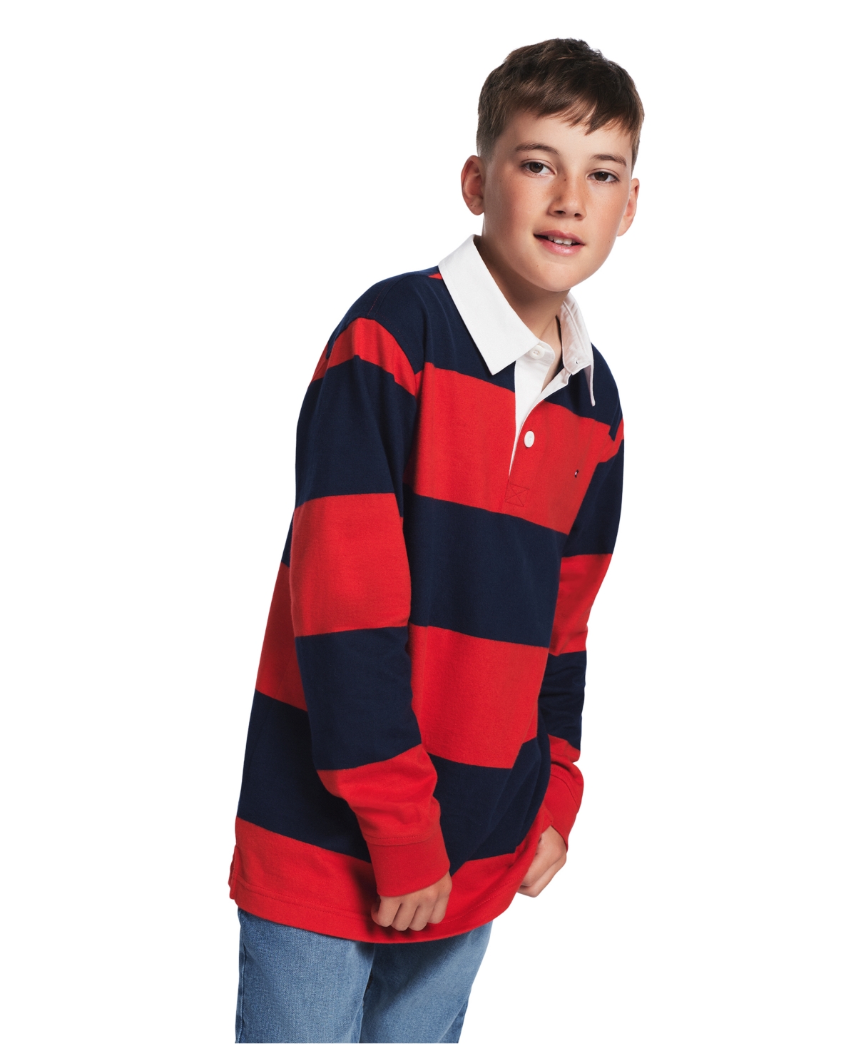 Click here for Tommy Hilfiger Boys 8-20 Striped Long-Sleeve Rugby... prices