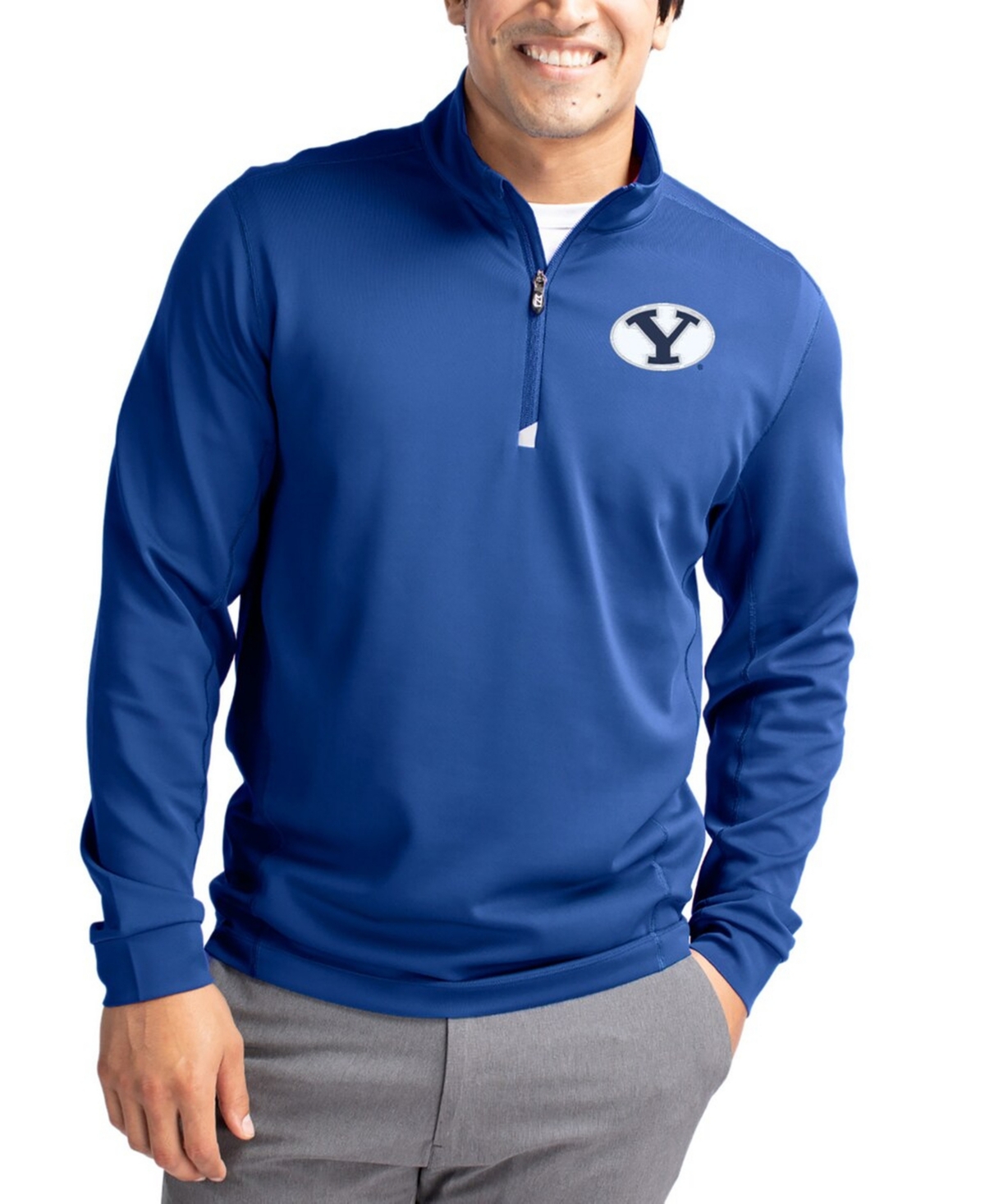 Click here for Cutter & Buck Mens Blue Byu Cougars DryTec Travers... prices