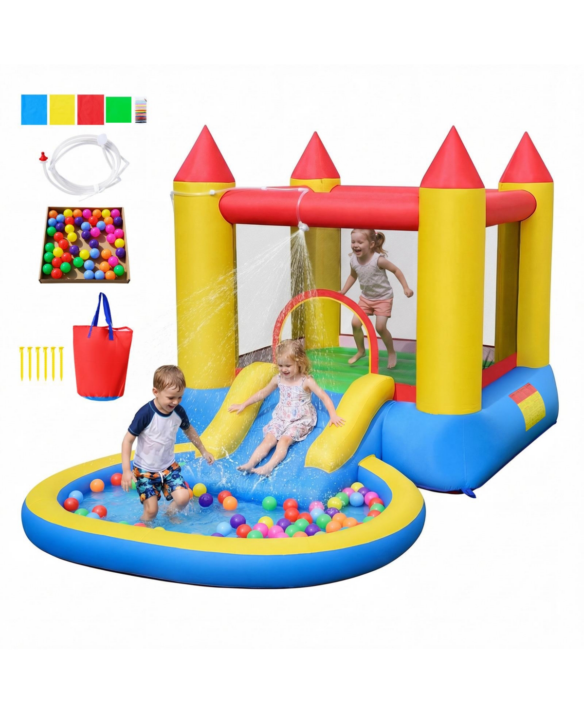 Click here for Gymax Inflatable Bounce House w/ Splash Pool Water... prices