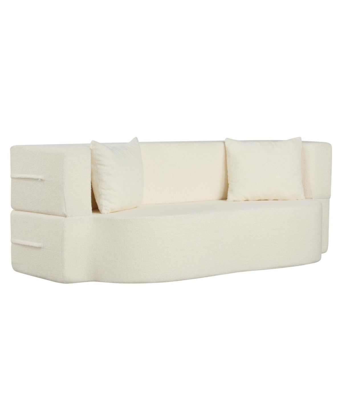 Click here for Slickblue 2-in-1 Floor Sofa Bed with Teddy Fleece... prices
