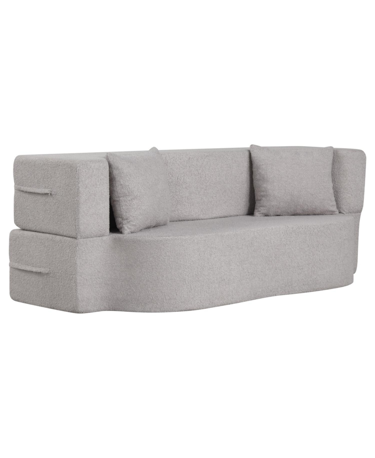 Click here for Slickblue 2-in-1 Floor Sofa Bed with Teddy Fleece... prices