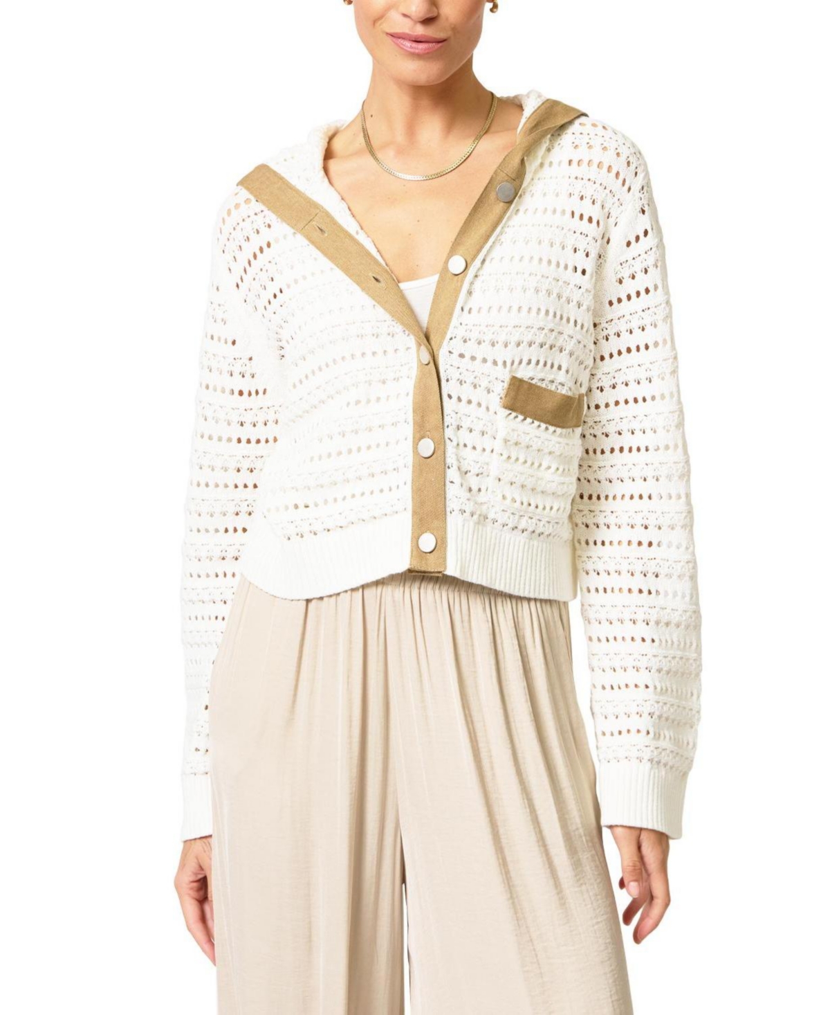 Click here for Central Park West Womens Avery Mixed Media Hooded... prices