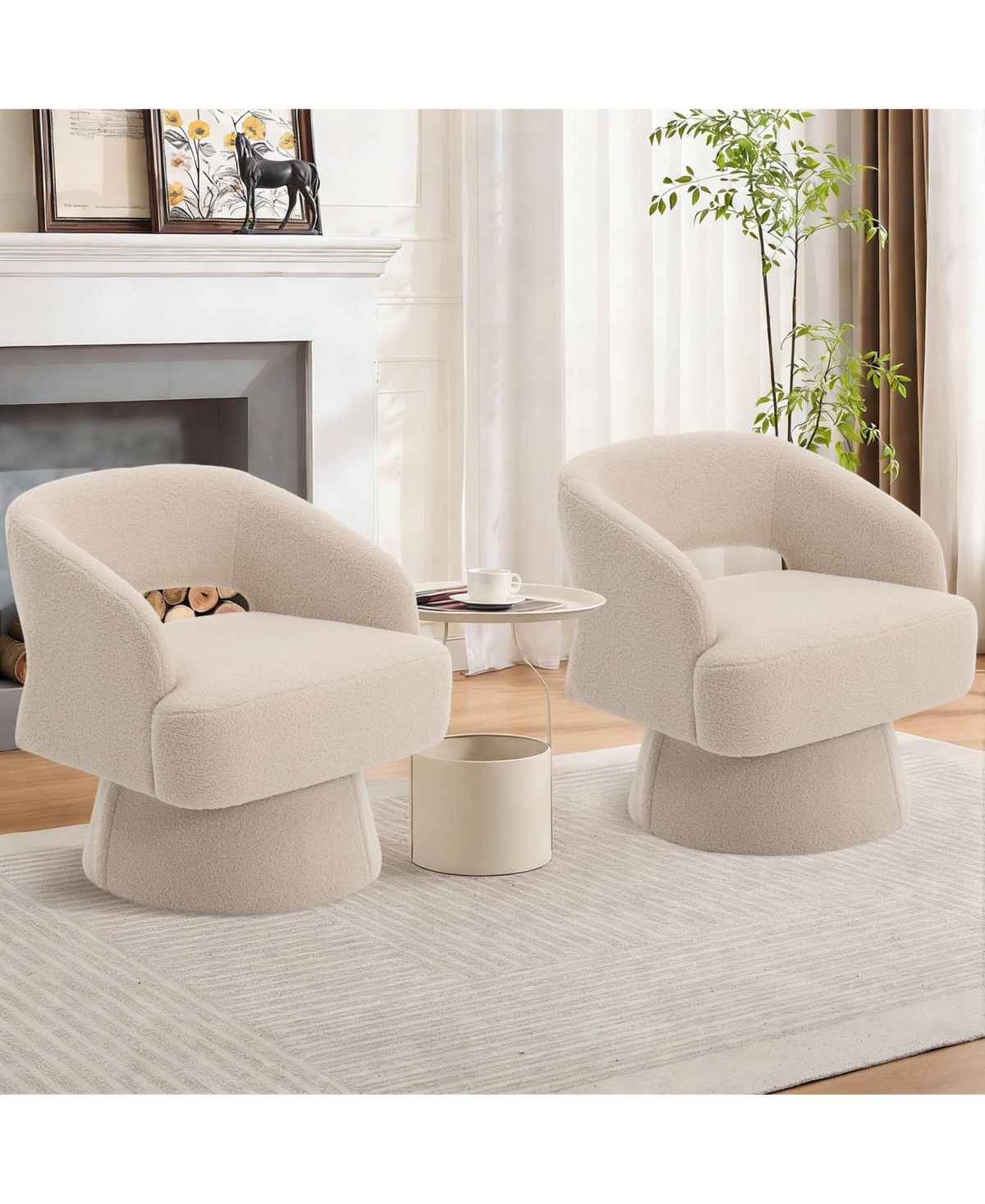 Click here for homfan Swivel Barrel Accent Chairs Modern Lounge w... prices