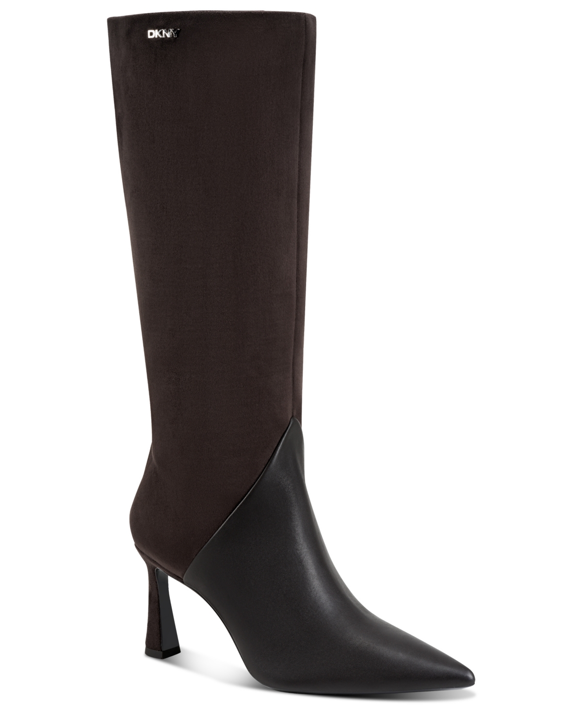 Click here for Dkny Womens Clarinda Zipper Heeled Boots - Brown prices