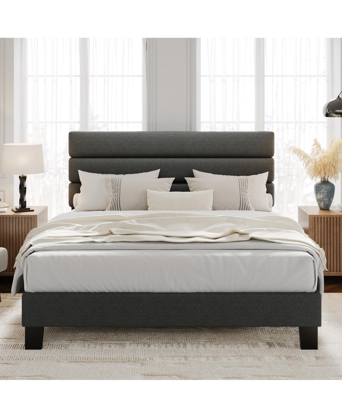 Click here for homfan Queen Size Modern Platform Bed Frame  Adjus... prices