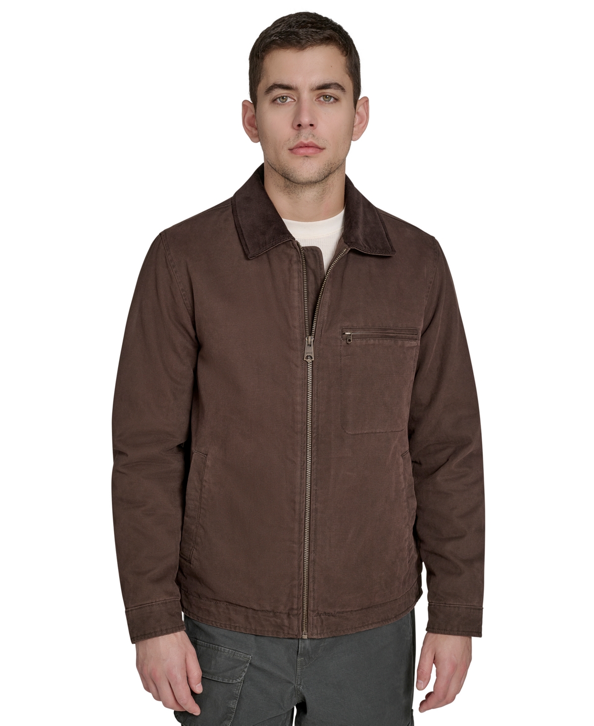 Click here for Levis Mens Cotton Canvas Depot Jacket - Chocolate... prices