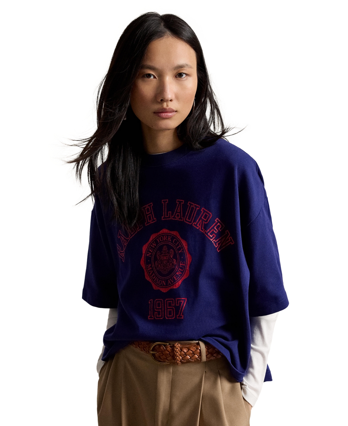 Click here for Polo Ralph Lauren Womens Oversized Cotton Jersey T... prices