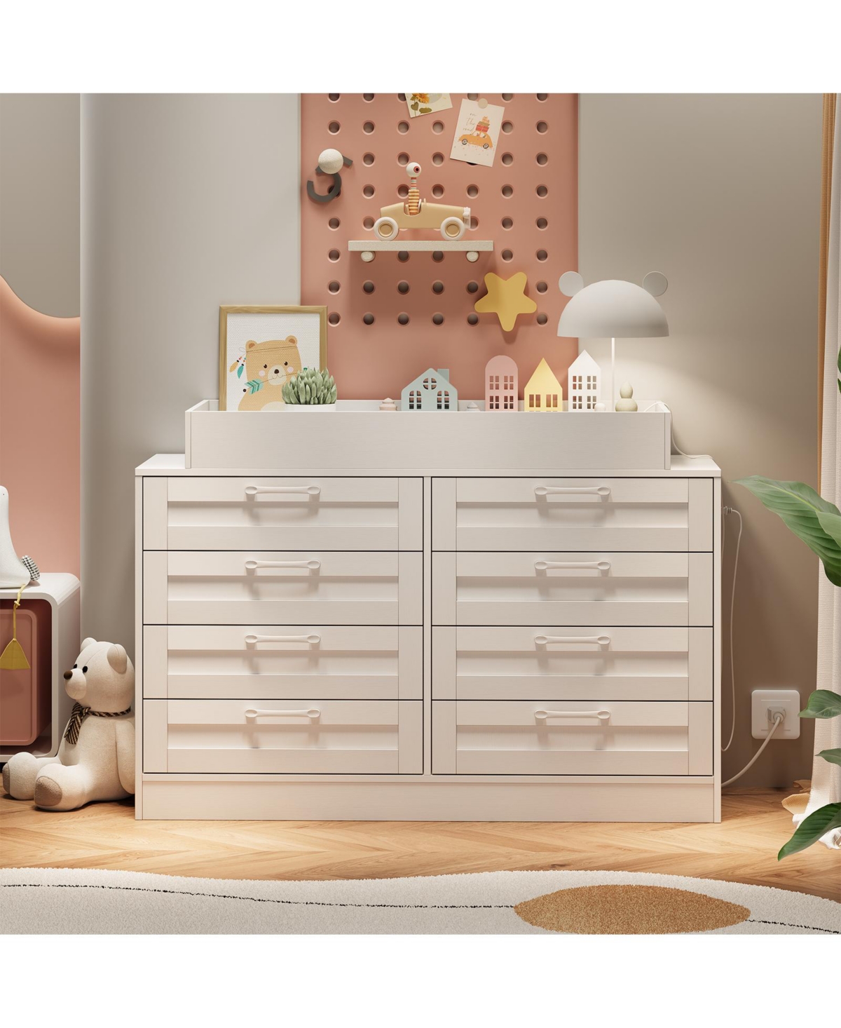 Click here for homfan 8 Drawer Dresser  47 Inch Wood Chest of Dra... prices