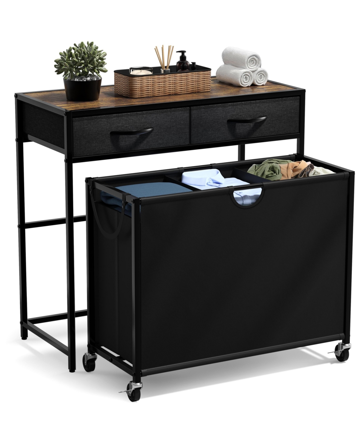 Click here for Sorbus Dresser with 3 Section Laundry Hamper and 2... prices