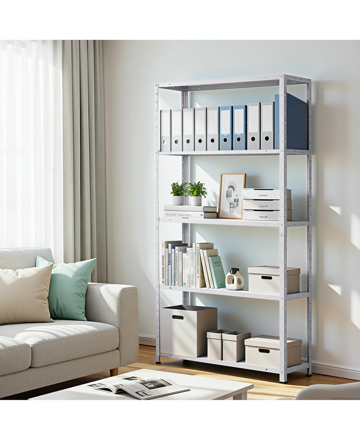 Click here for homfan 5 Tier Storage Shelf  68 Inch Heavy Duty Me... prices