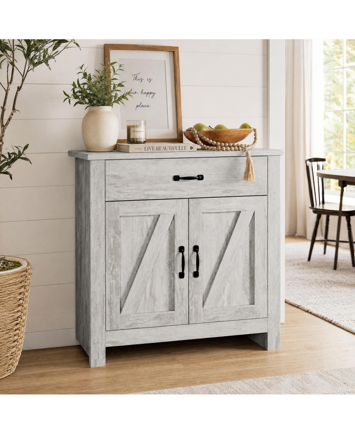 Click here for homfan Modern Farmhouse Freestanding Buffet Hutch... prices