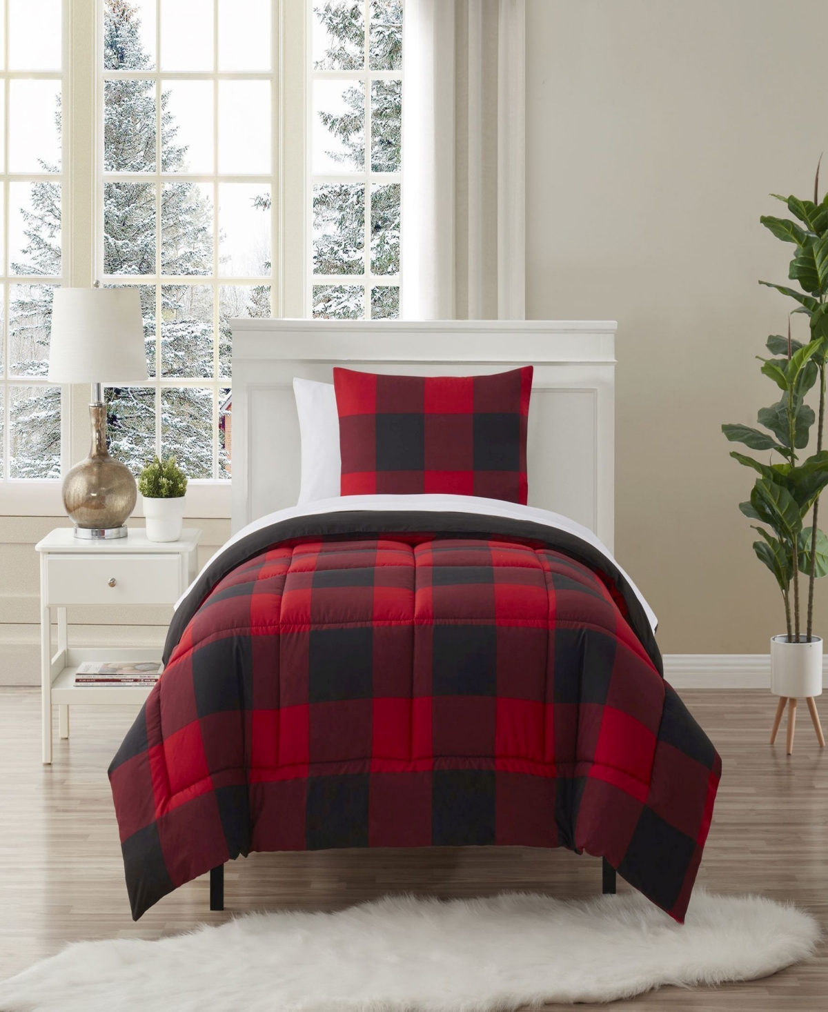 Click here for Sweet Home Collection Buffalo Plaid 5-Piece Comfor... prices