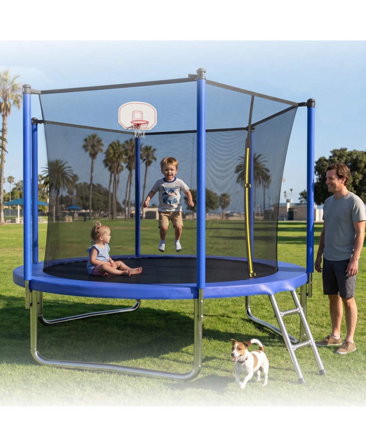 Click here for Zeny Classic 10Feet Straight Pole Trampoline with... prices