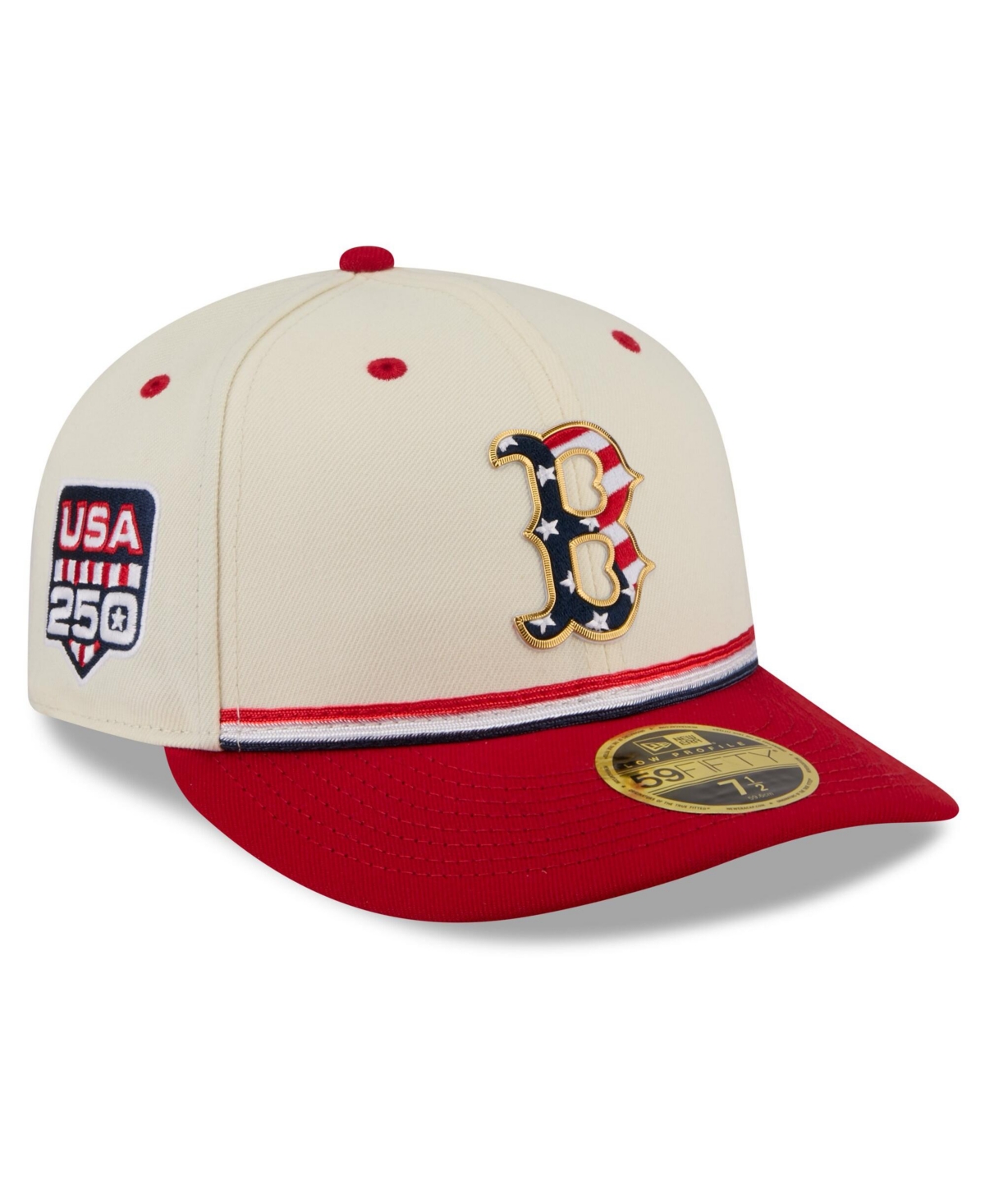 Click here for New Era Mens Cream/Red Boston Red Sox Usa 250 Four... prices