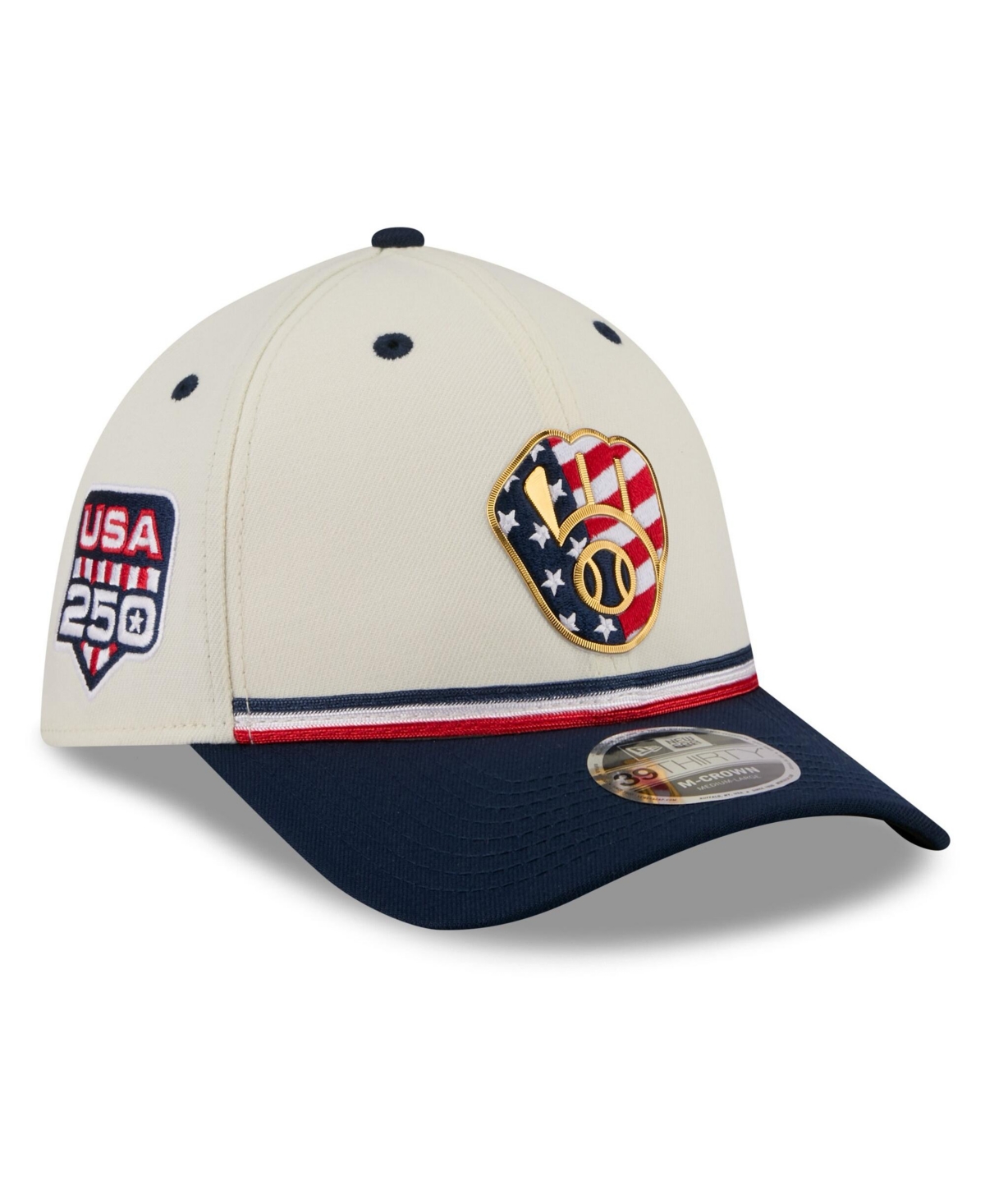 Click here for New Era Mens Cream/Navy Milwaukee Brewers Usa 250... prices