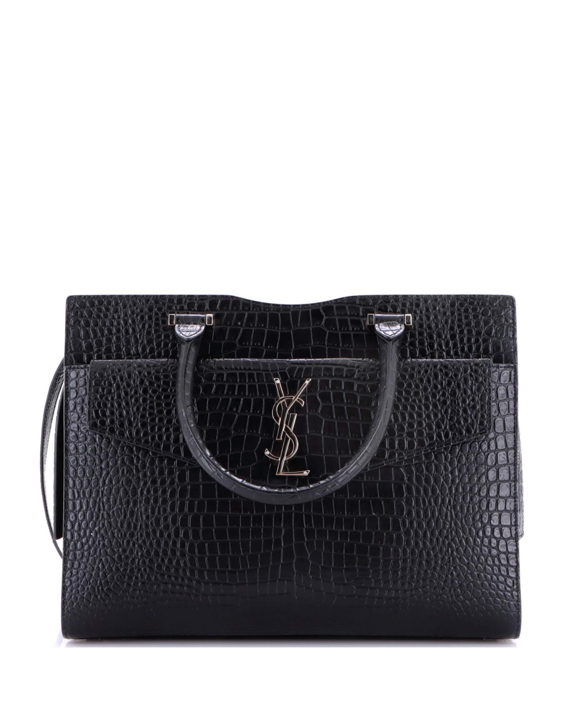 Click here for Pre-Owned Saint Laurent Medium Uptown Tote Embosse... prices