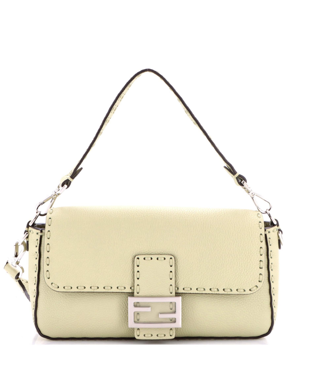 Click here for Pre-Owned Fendi Medium Selleria Baguette Nm Bag Le... prices