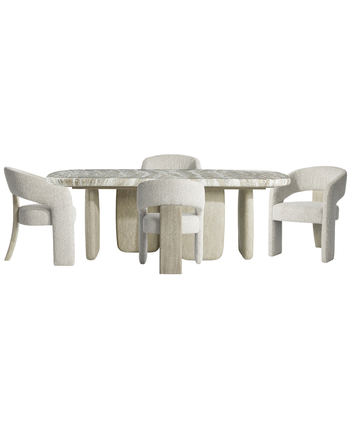 Click here for Bernhardt Arcadia 5-Piece Faux Stone Dining Set -... prices