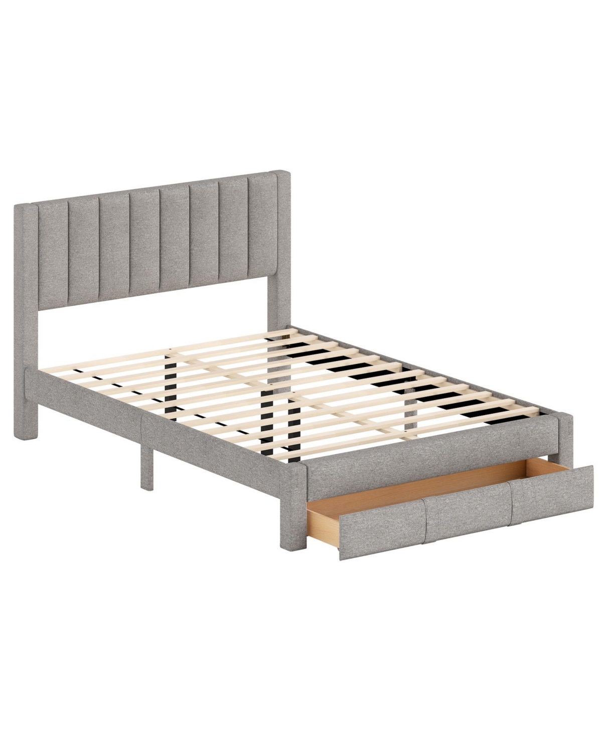 Click here for Gymax Queen Size Bed Frame with Storage Drawer and... prices