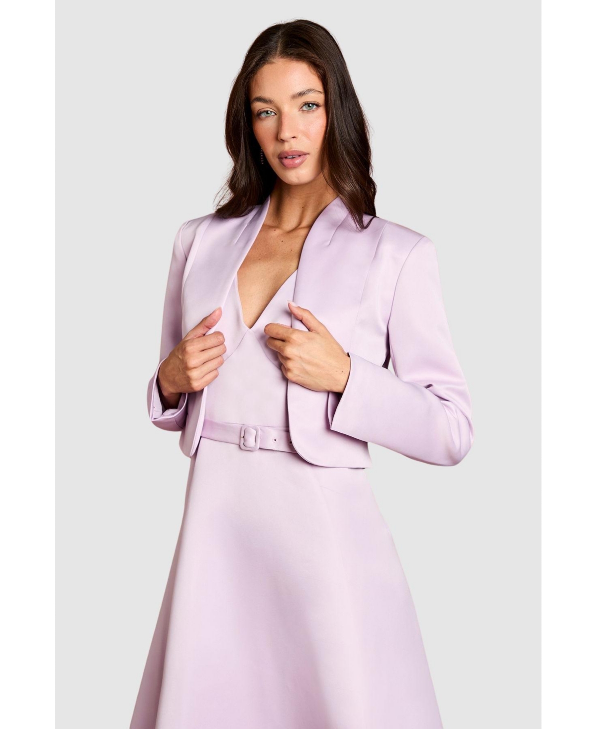 Click here for Coast Womens Satin Crop Jacket - Lilac prices