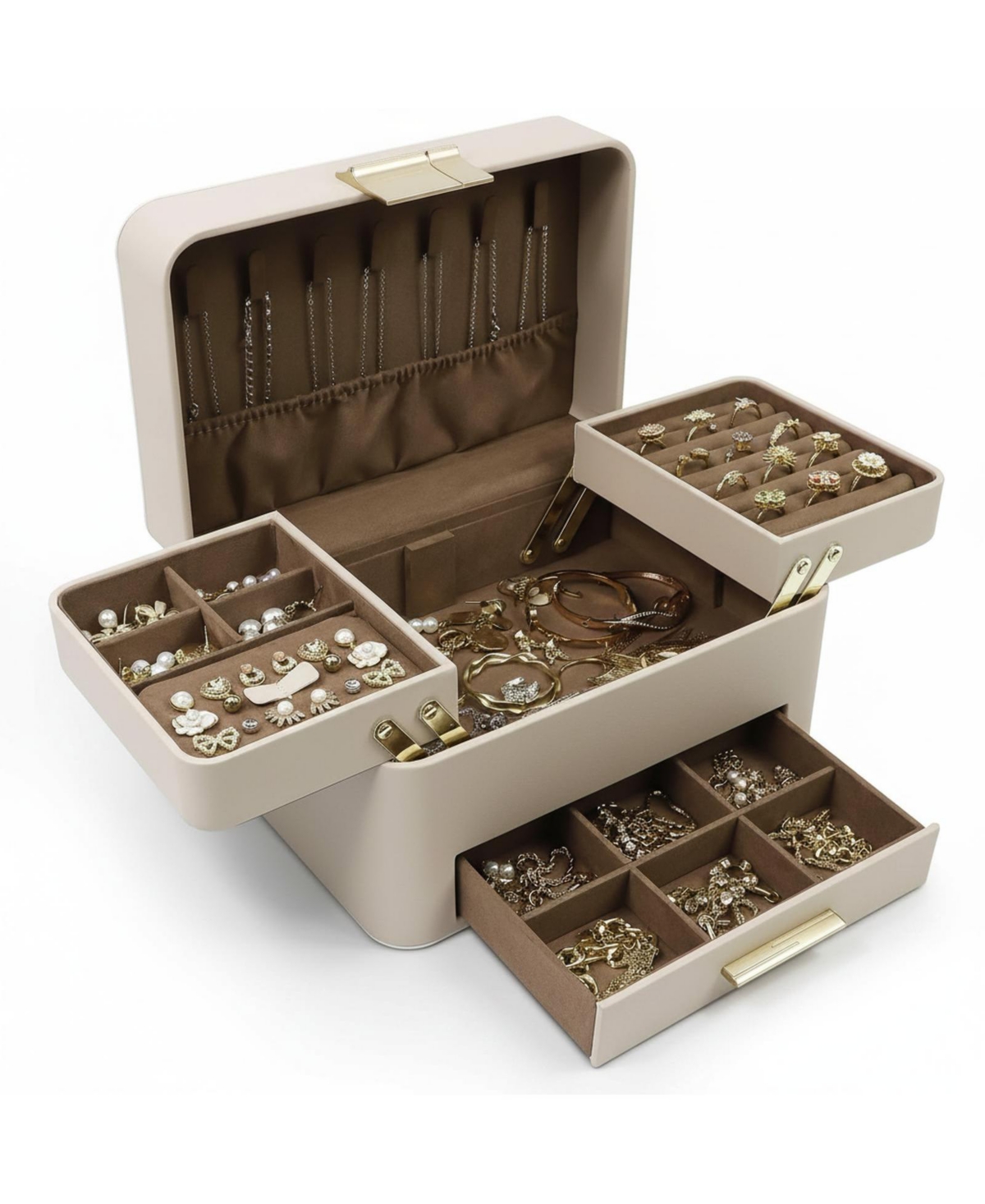 Click here for Yigii 3 Layers Jewelry Organizer Box with Drawers... prices