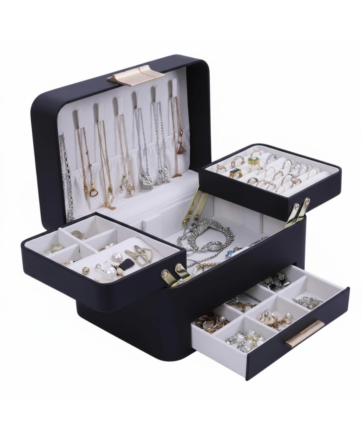 Click here for Yigii 3 Layers Jewelry Organizer Box with Drawers... prices