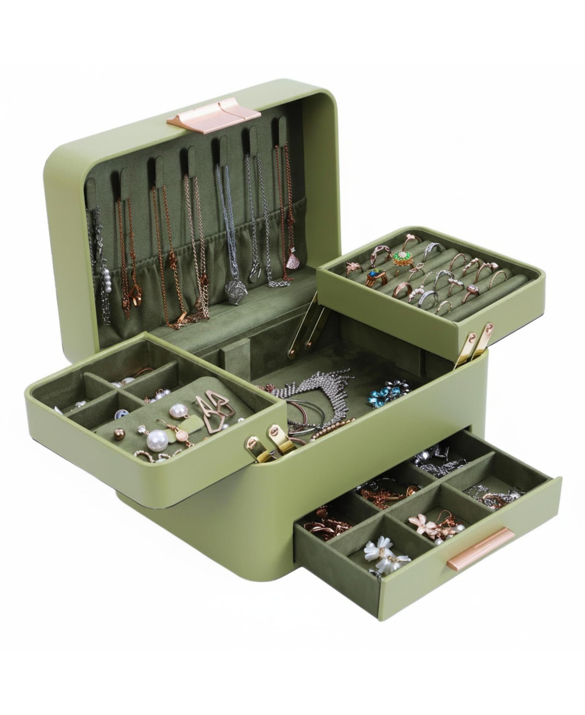 Click here for Yigii 3 Layers Jewelry Organizer Box with Drawers... prices