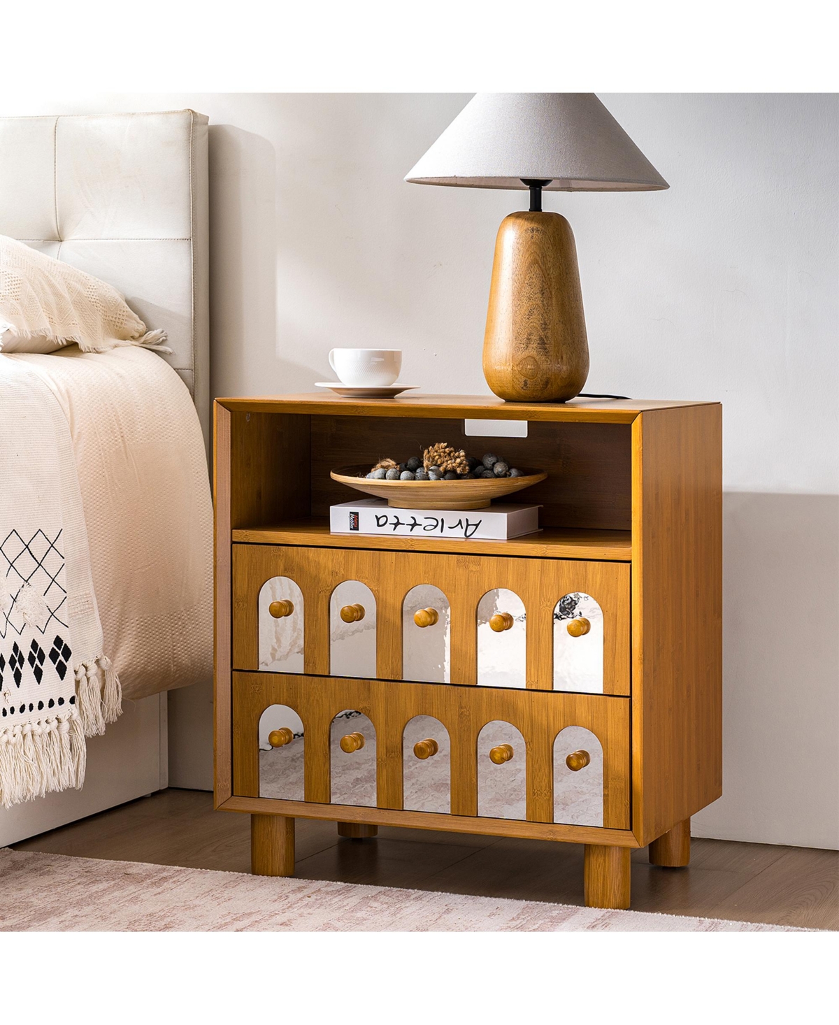 Click here for Clihome Modern Nightstands  2 Drawers Bedside Tabl... prices