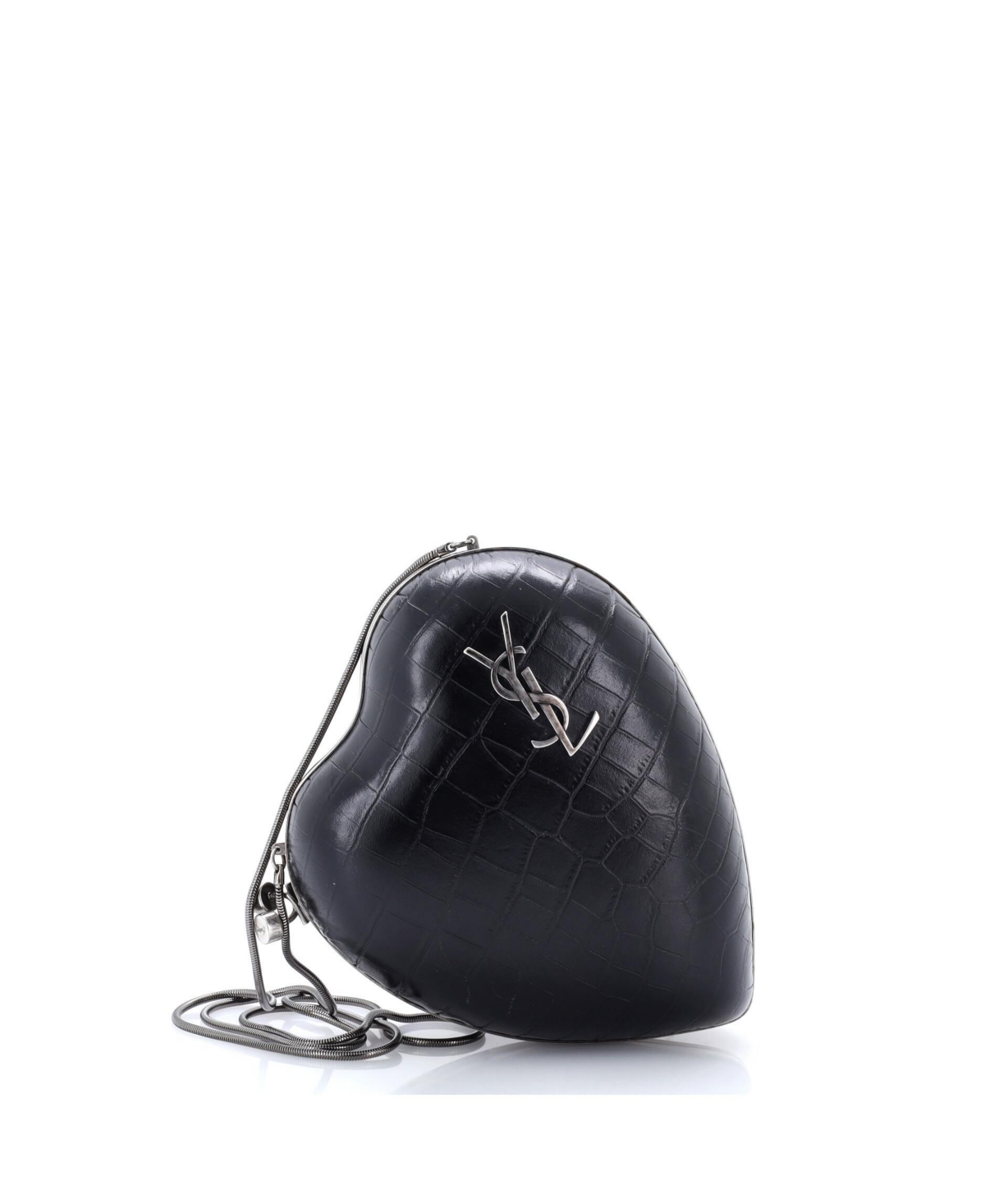 Click here for Pre-Owned Saint Laurent Love Heart Chain Box Clutc... prices