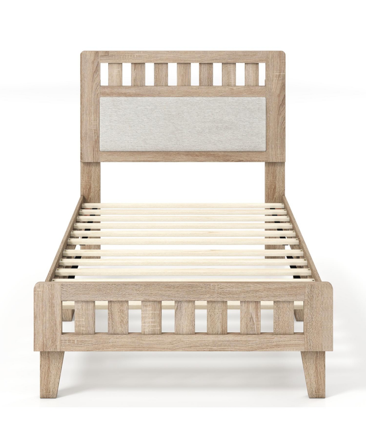 Click here for Slickblue Mid-Century Modern Bed Frame with Wood B... prices