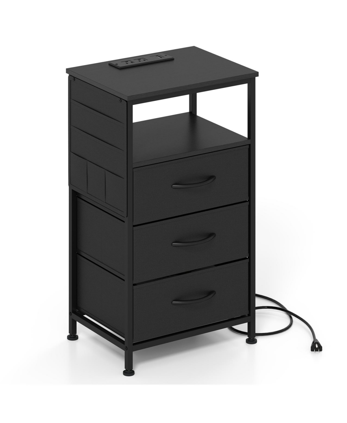Click here for Slickblue Modern Nightstand with 3 Fabric Drawers... prices