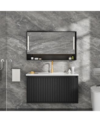 Click here for Sillysis 30 Inch Wall Mounted Bathroom Vanity With... prices