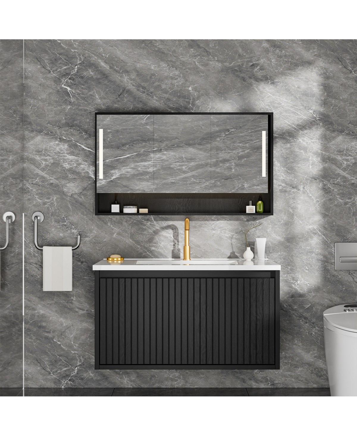 Click here for Sillysis 30 Inch Wall Mounted Bathroom Vanity with... prices