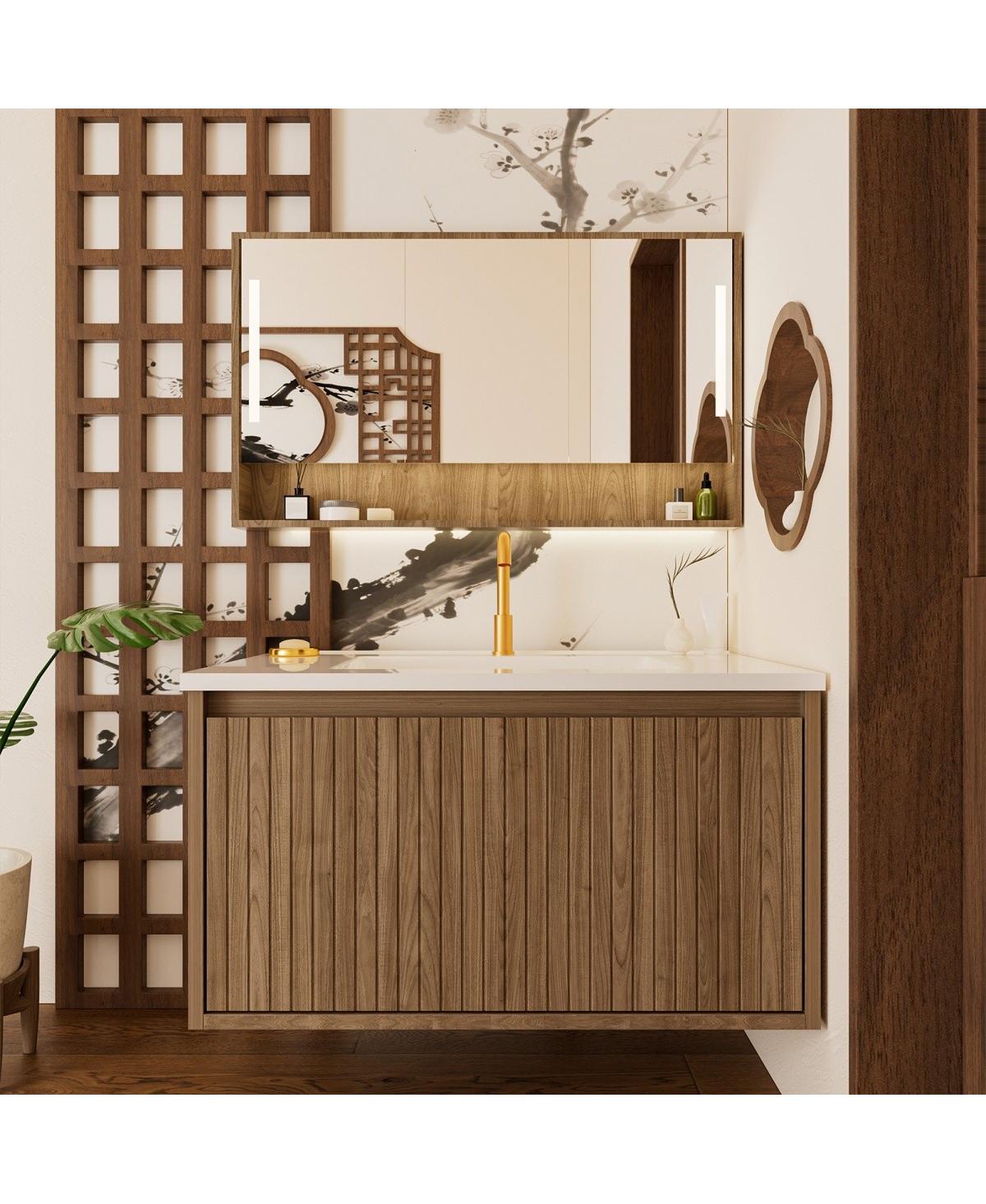 Click here for Sillysis 30 Inch Wall Mounted Bathroom Vanity with... prices