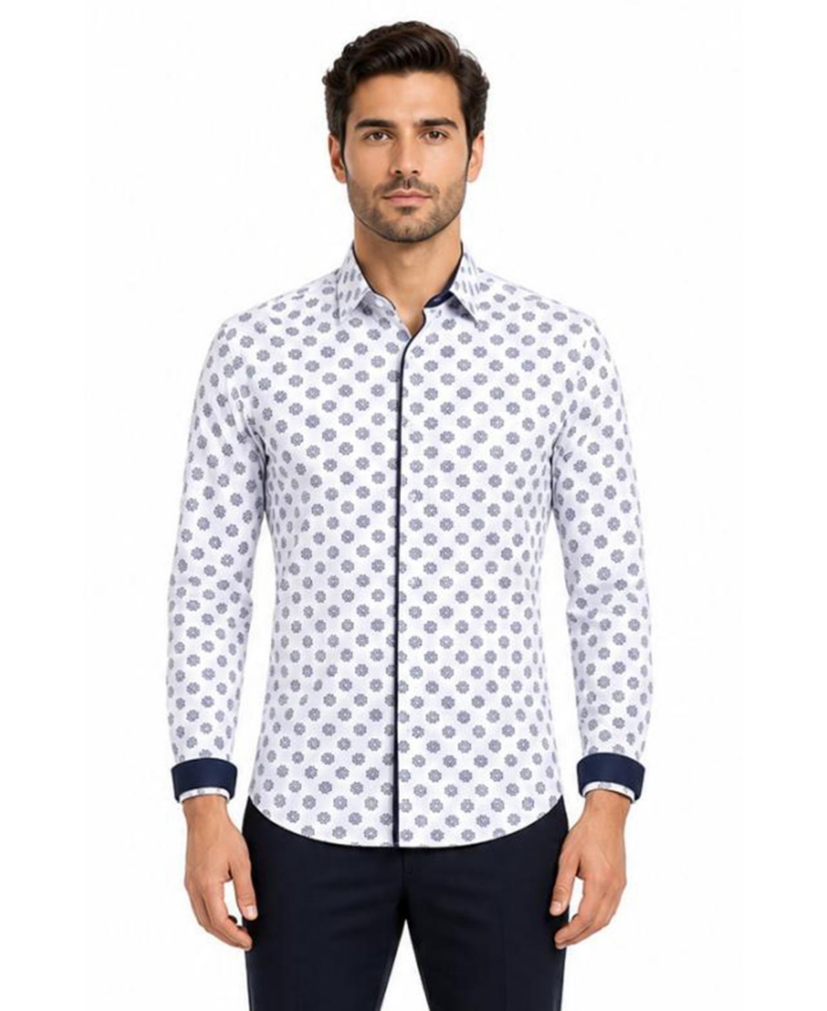 Click here for Elie Balleh Mens Slim Fit Stylish Button-Down Shir... prices
