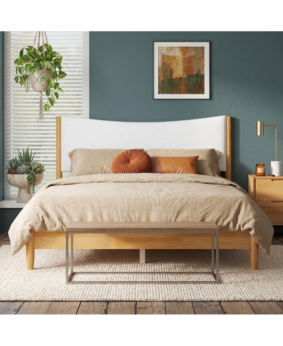 Click here for Sailvan Queen Size Solid Rubber Wooden Bed with Bo... prices
