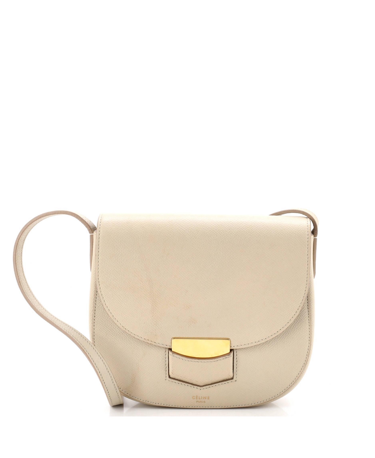 Click here for Pre-Owned Celine Small Trotteur Crossbody Bag Grai... prices
