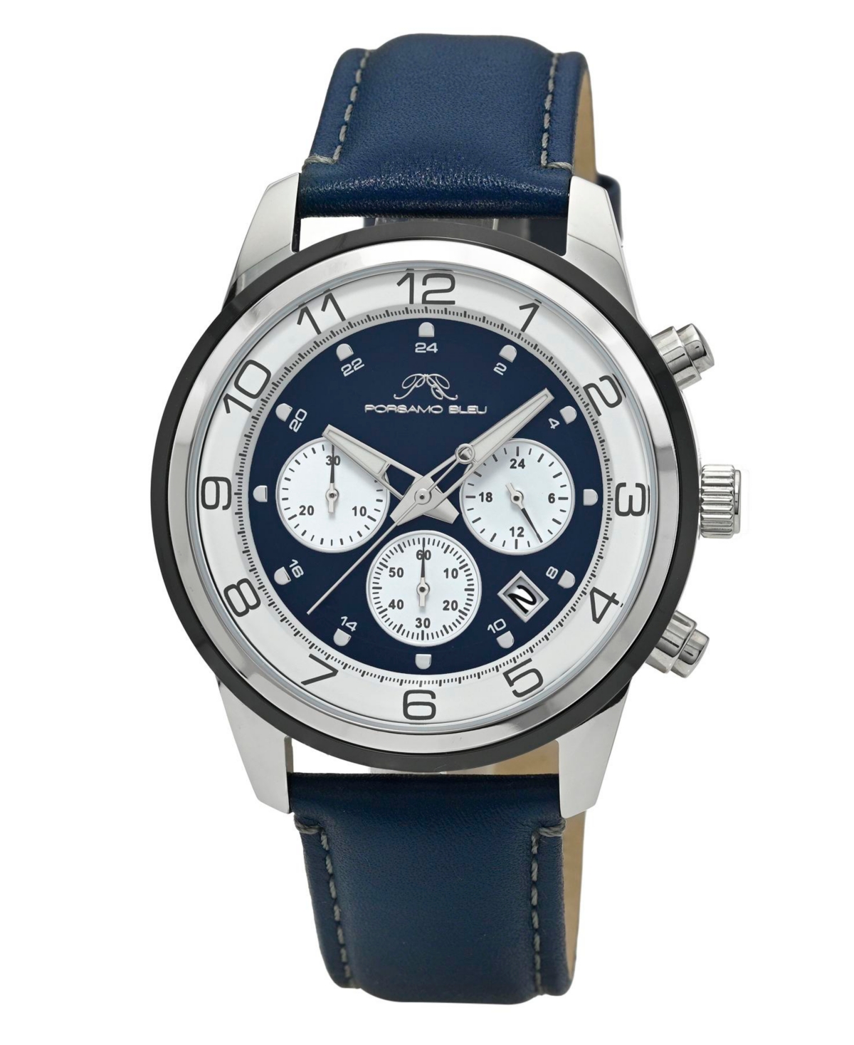 Click here for Porsamo Bleu Mens Arthur Genuine Leather Band Watc... prices