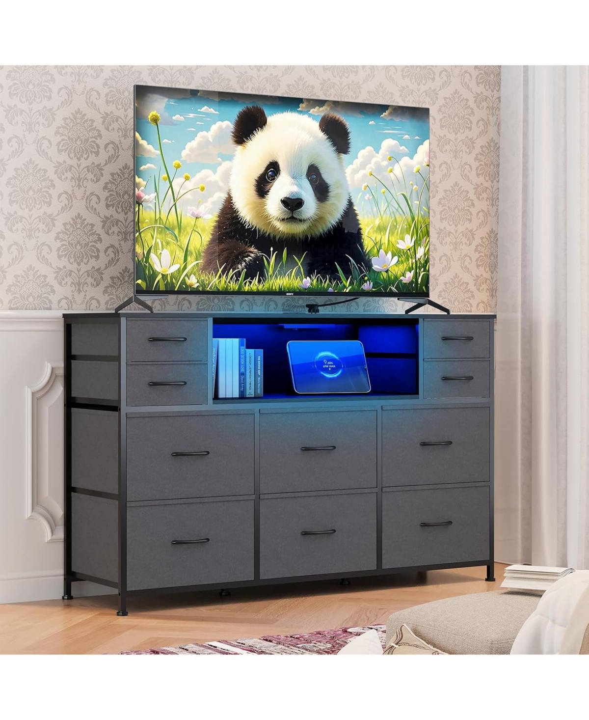Click here for gaomon Led 10-Drawer Dresser Tv Stand with Chargin... prices